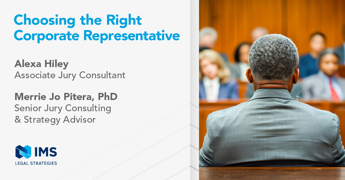 Choosing the Right Corporate Representative | IMS Legal Strategies